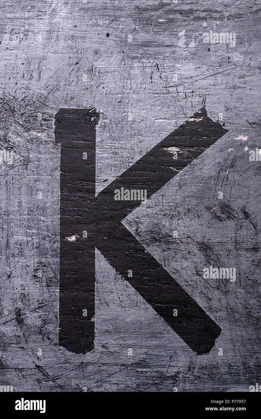 Black grunge alphabet sticky tape effect.Letter K Stock Photo - Alamy