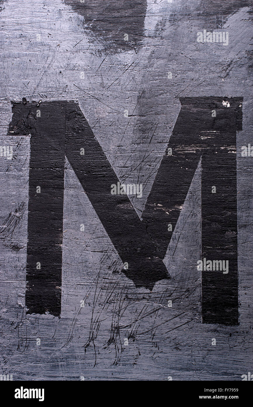 Black grunge alphabet sticky tape effect.Letter M Stock Photo - Alamy