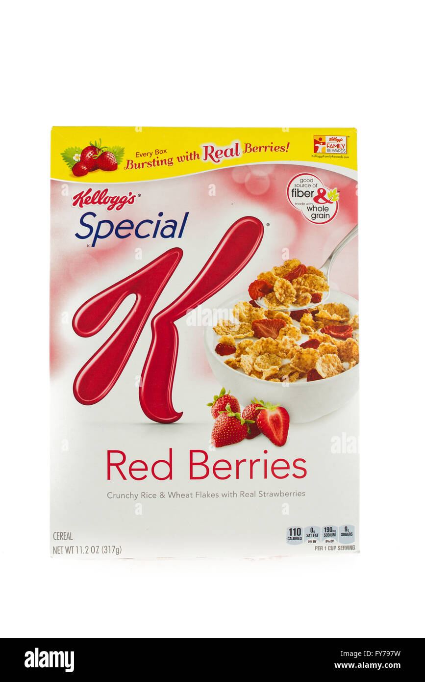 Winneconne, WI - 5 February 2015: Box of Kellogg's Special K Red ...