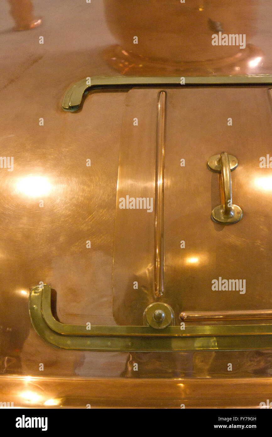 Sliding door of a tank in a brewing company Stock Photo - Alamy