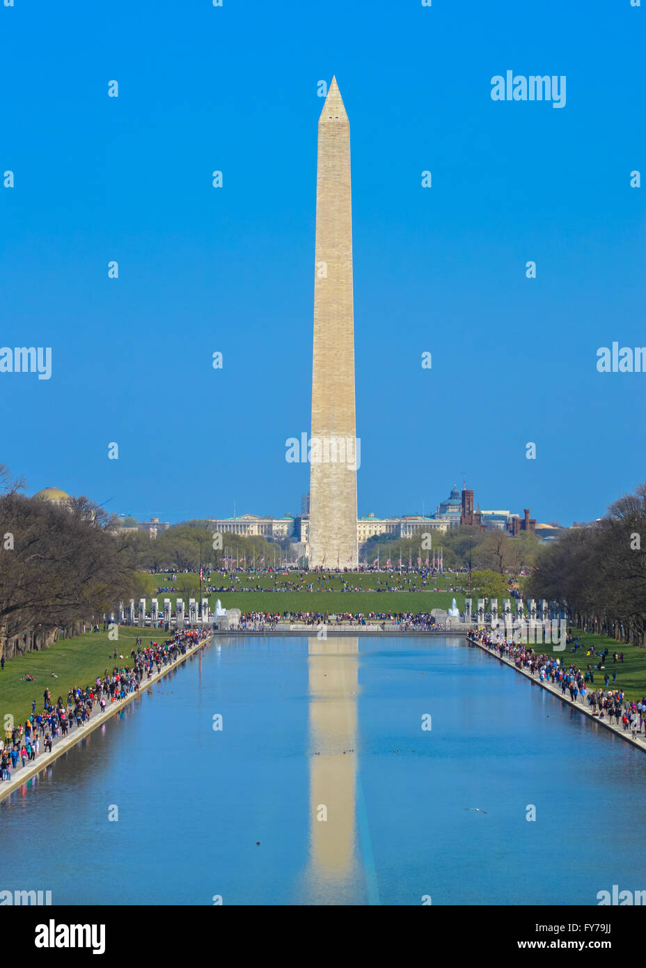 Washington Monument and Reflecting Pool Stock Photo - Alamy