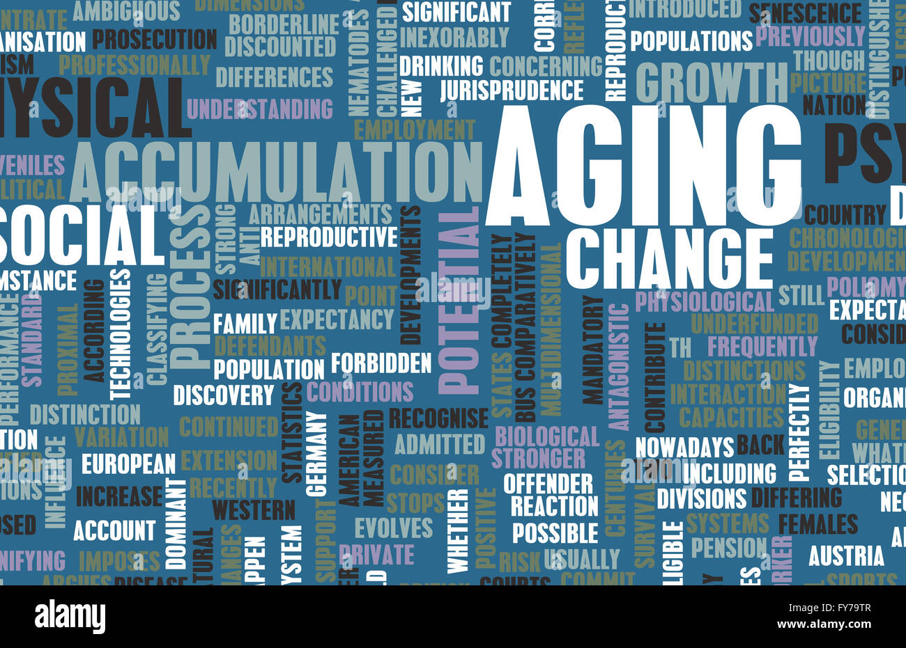 Aging or Ageing Concept of Growing Older Gracefully Stock Photo ...