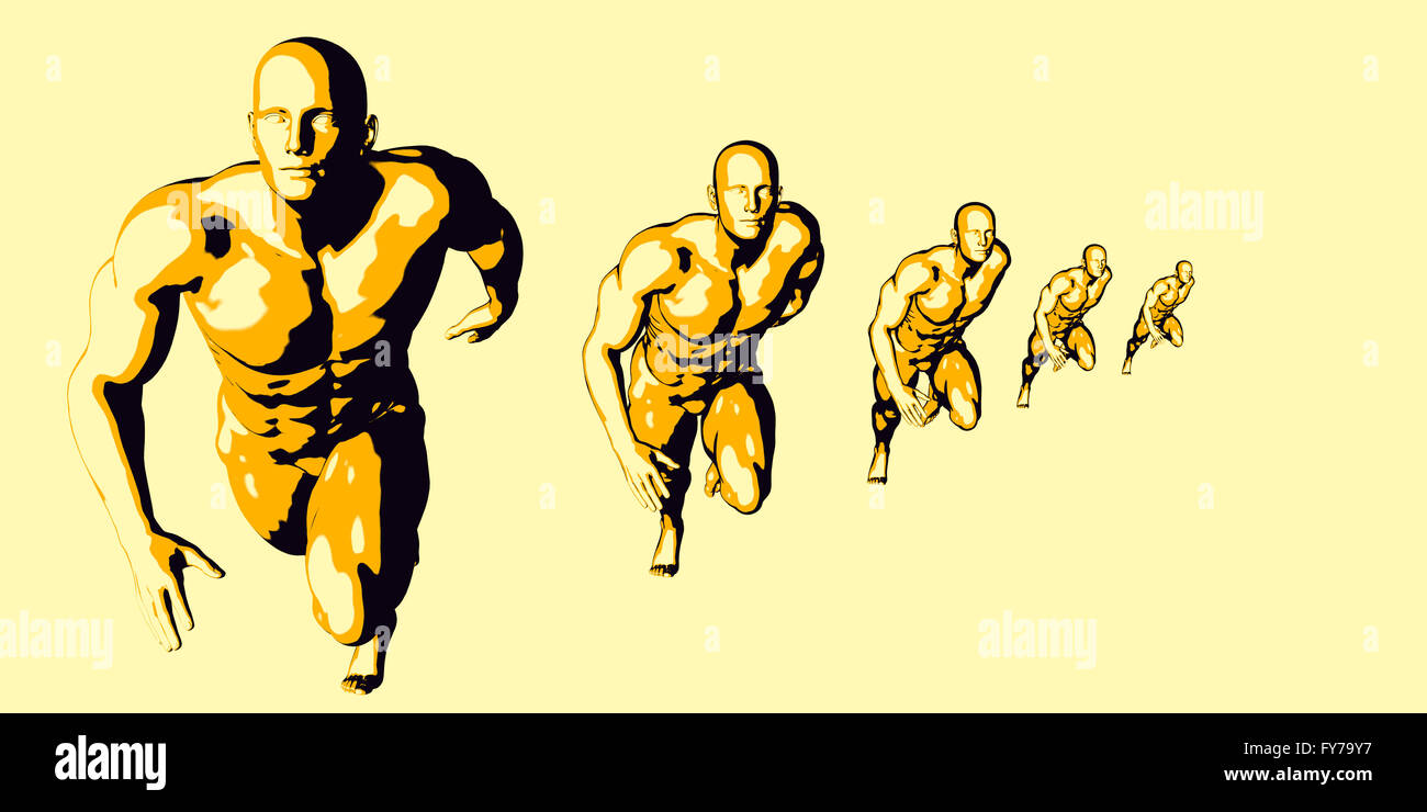 Business Competition with a Winning Leader Skill Stock Photo - Alamy