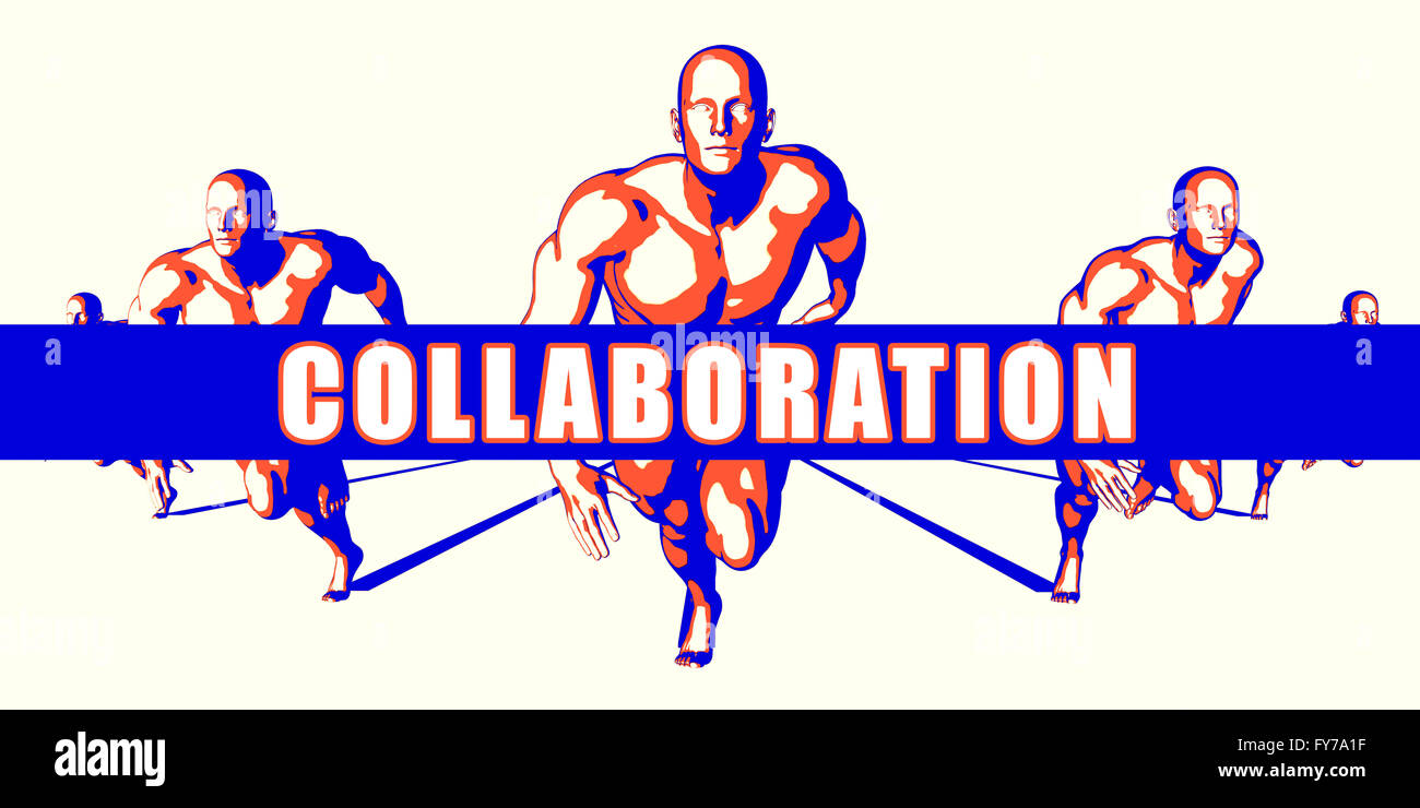 Collaboration as a Competition Concept Illustration Art Stock Photo - Alamy