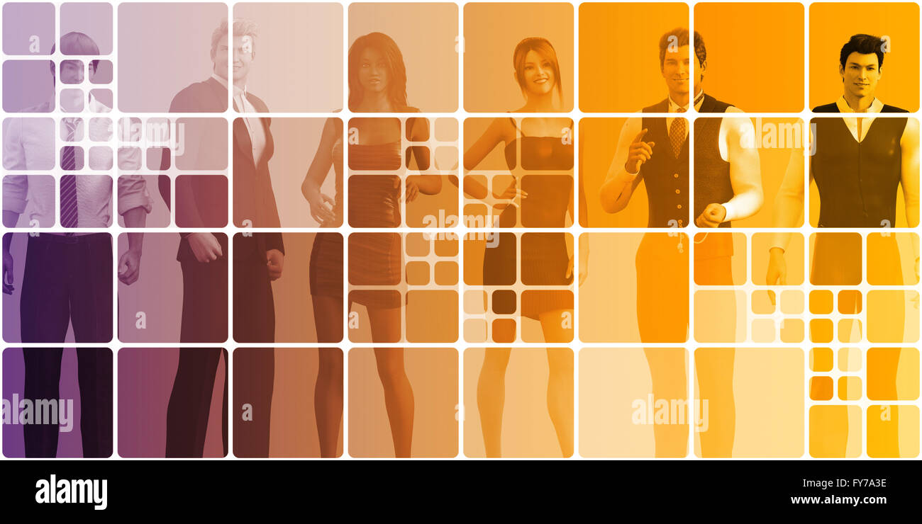 Friendly Business People Abstract Background as Concept Stock Photo - Alamy