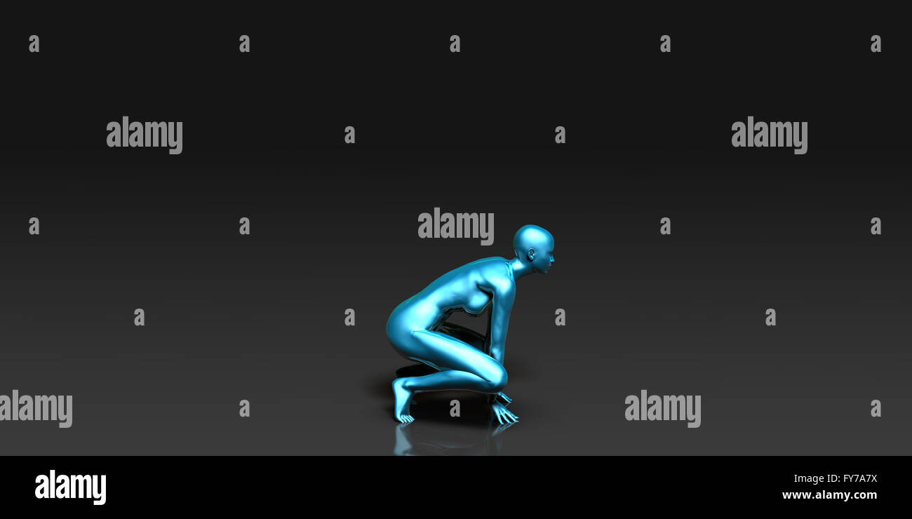 Yoga Class, the Crouch Basic Pose Stance Stock Photo - Alamy