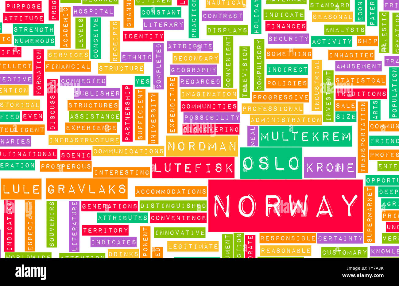 Norway as a Country Abstract Art Concept Stock Photo - Alamy