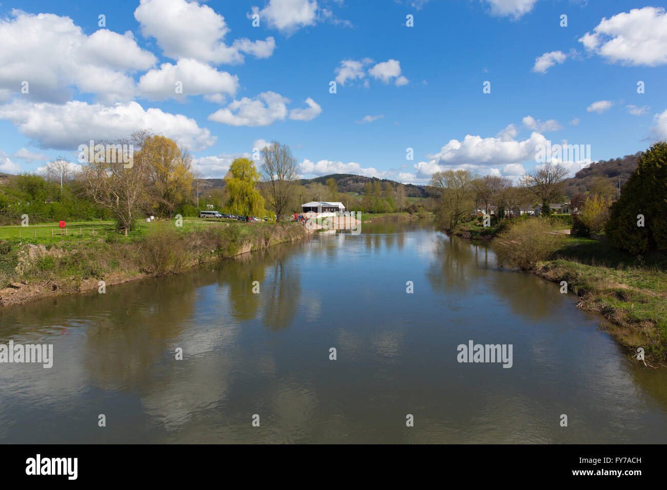 River Wye Monmouth Wales UK in the Wye Valley beautiful view from the ...
