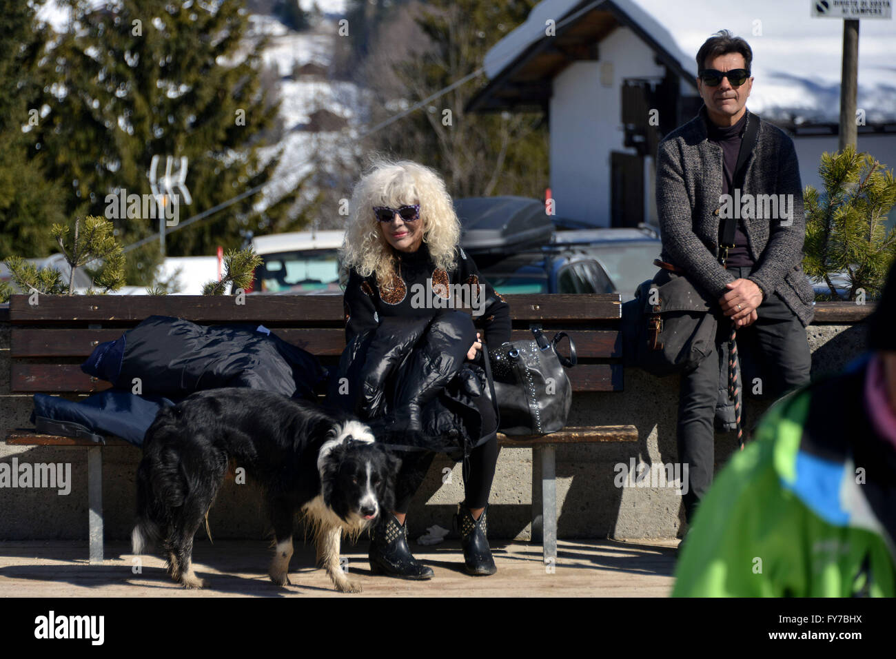 Cortina d'Ampezzo (BL) Donatella Rector with her husband Claudio Rego ...