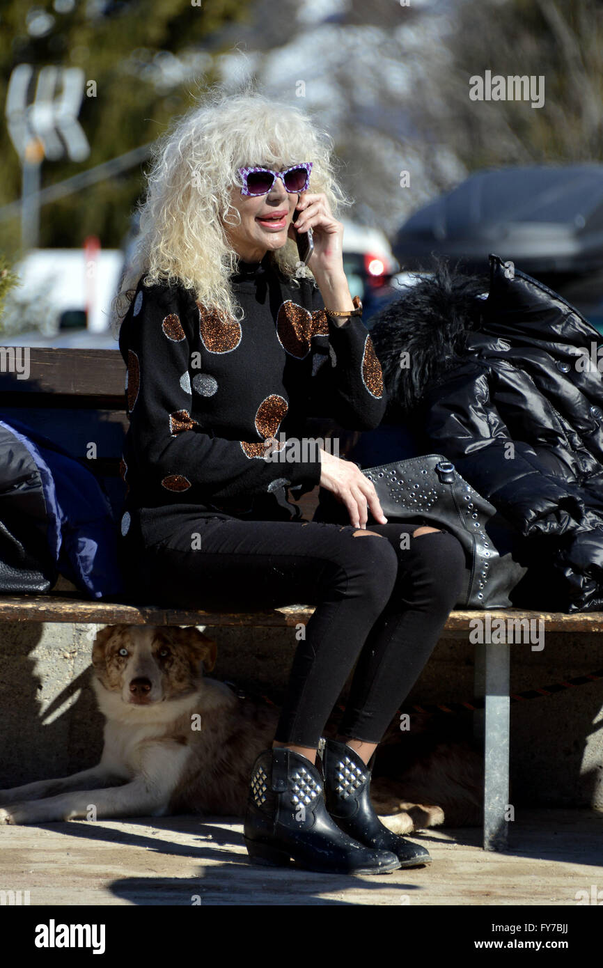 Cortina d'Ampezzo (BL) Donatella Rector with her husband Claudio Rego ...