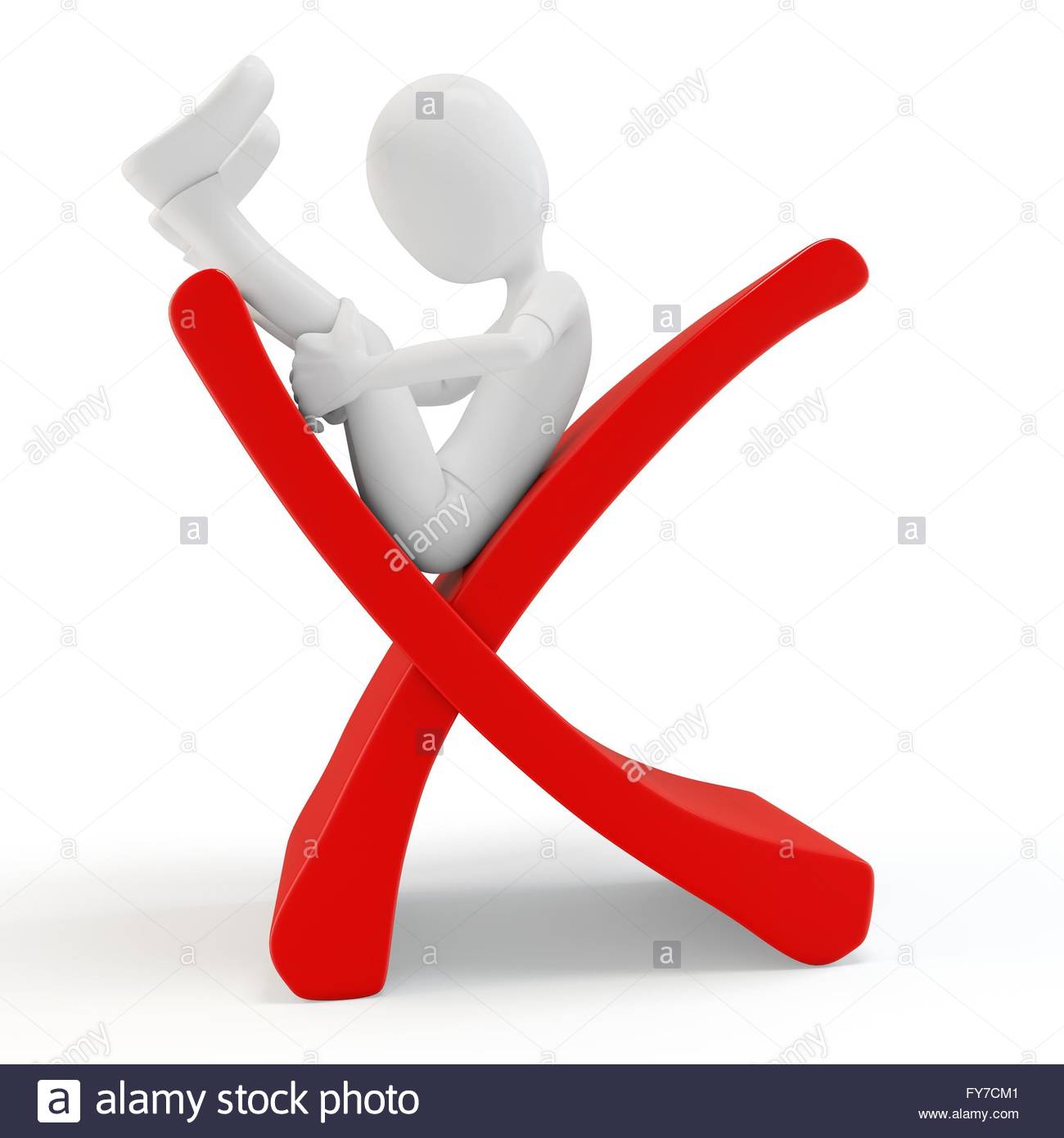 Cartoon Negative Cross Symbol Stock Photos & Cartoon Negative Cross ...