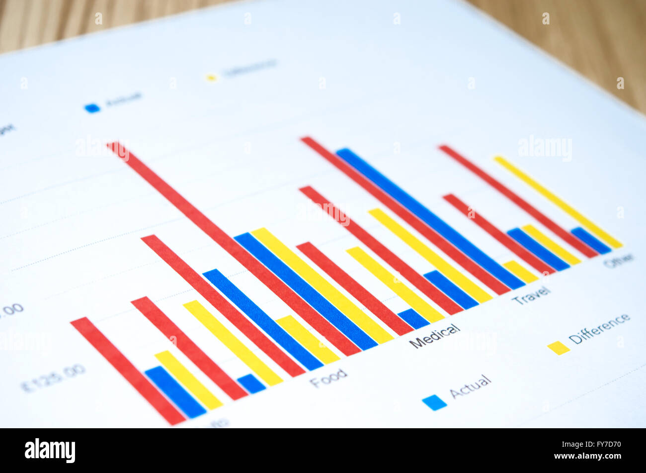 Analysis of data from graphs. select focus Stock Photo - Alamy