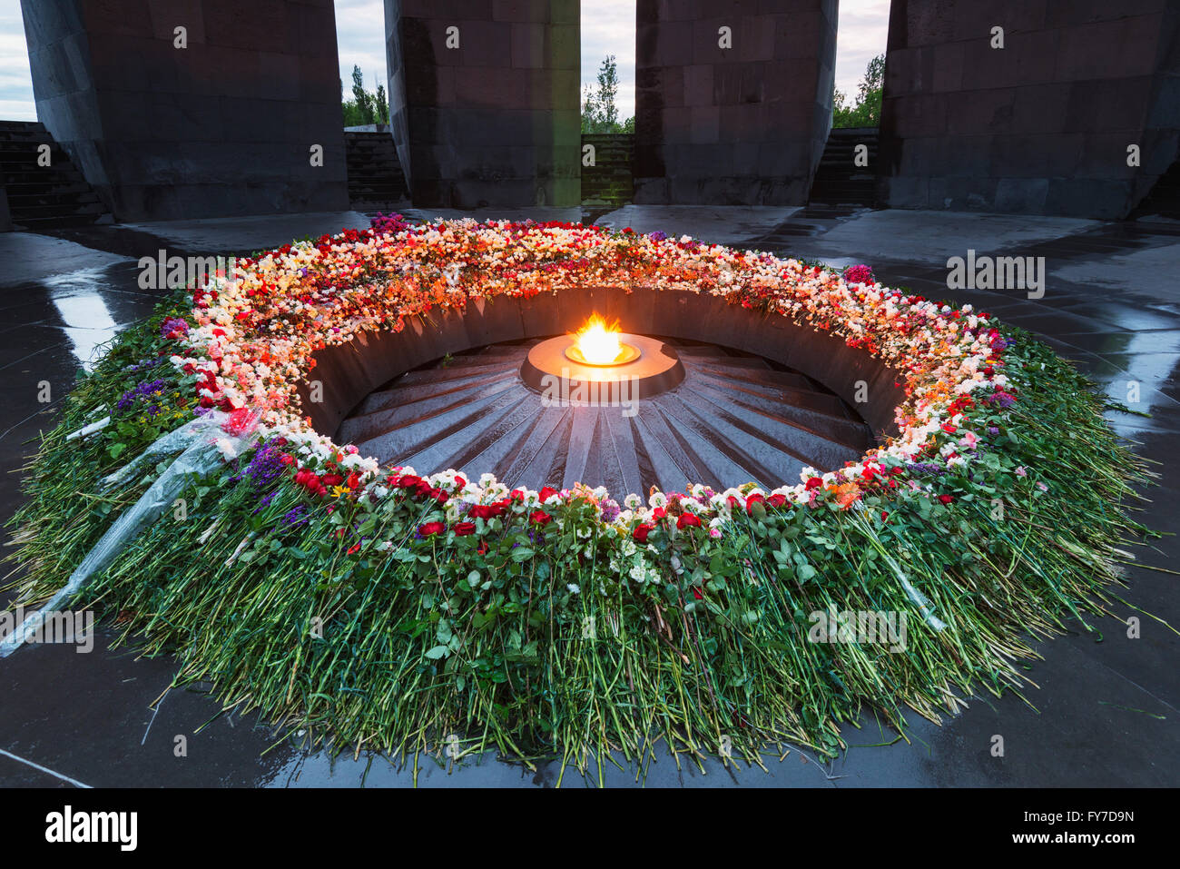 Eurasia Caucasus Region Armenia Yerevan Genocide Memorial Stock