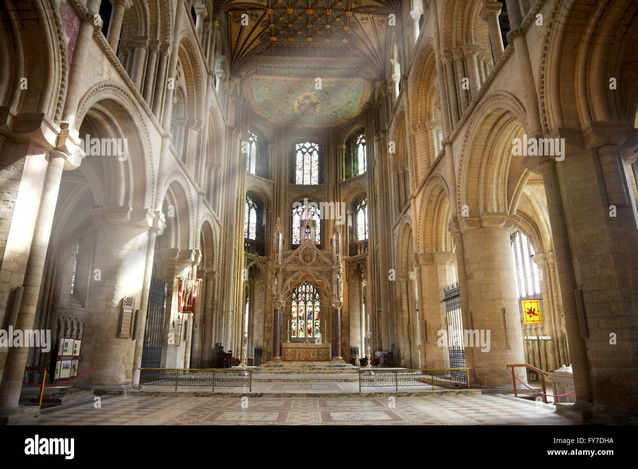Peterborough Cathedral, Peterborough, Cambridgeshire, England Stock ...