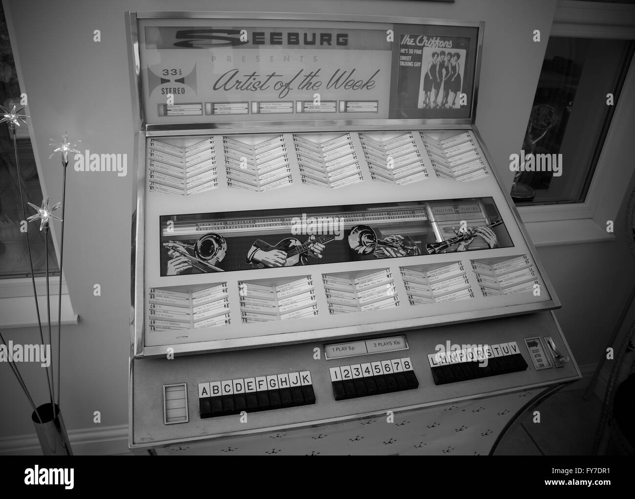 1961 seeburg juke box Black and White Stock Photos & Images - Alamy