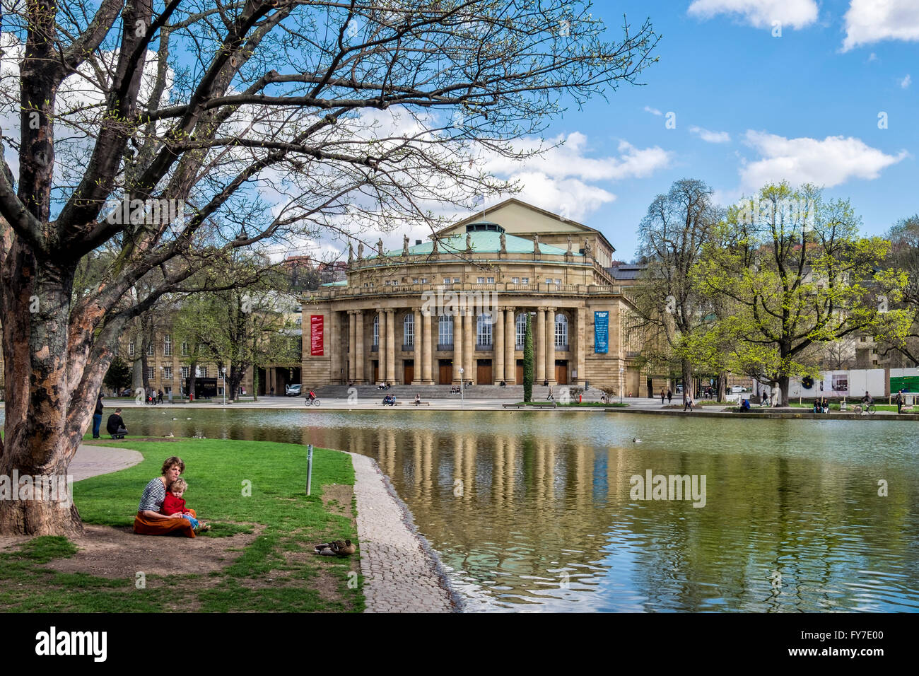 Stuttgart Staatstheater, State Theatre, classical building exterior ...