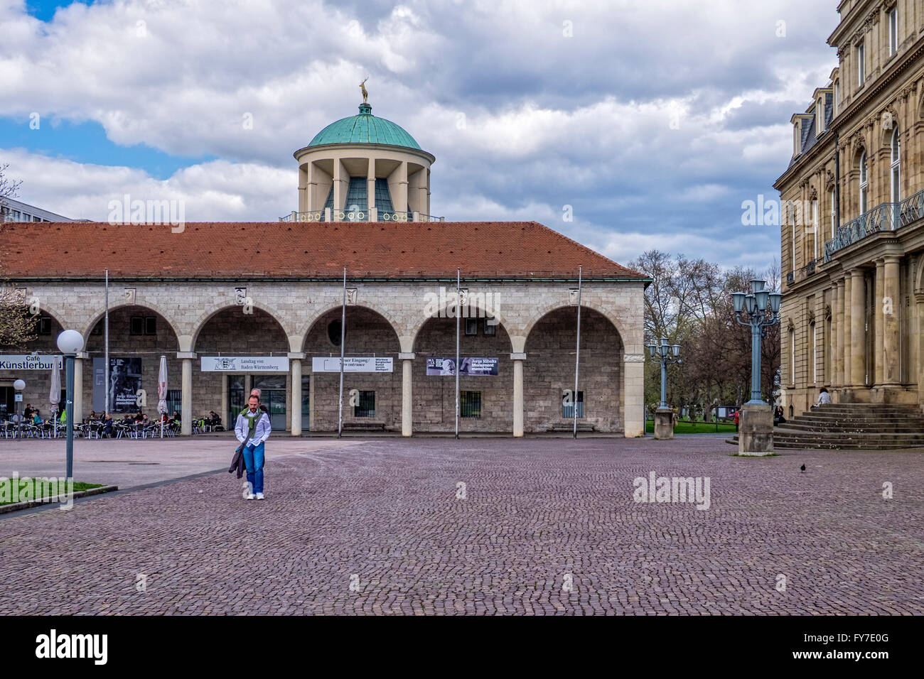 Kunstgebäude, Contemporary art museum exterior on Schlossplatz ...