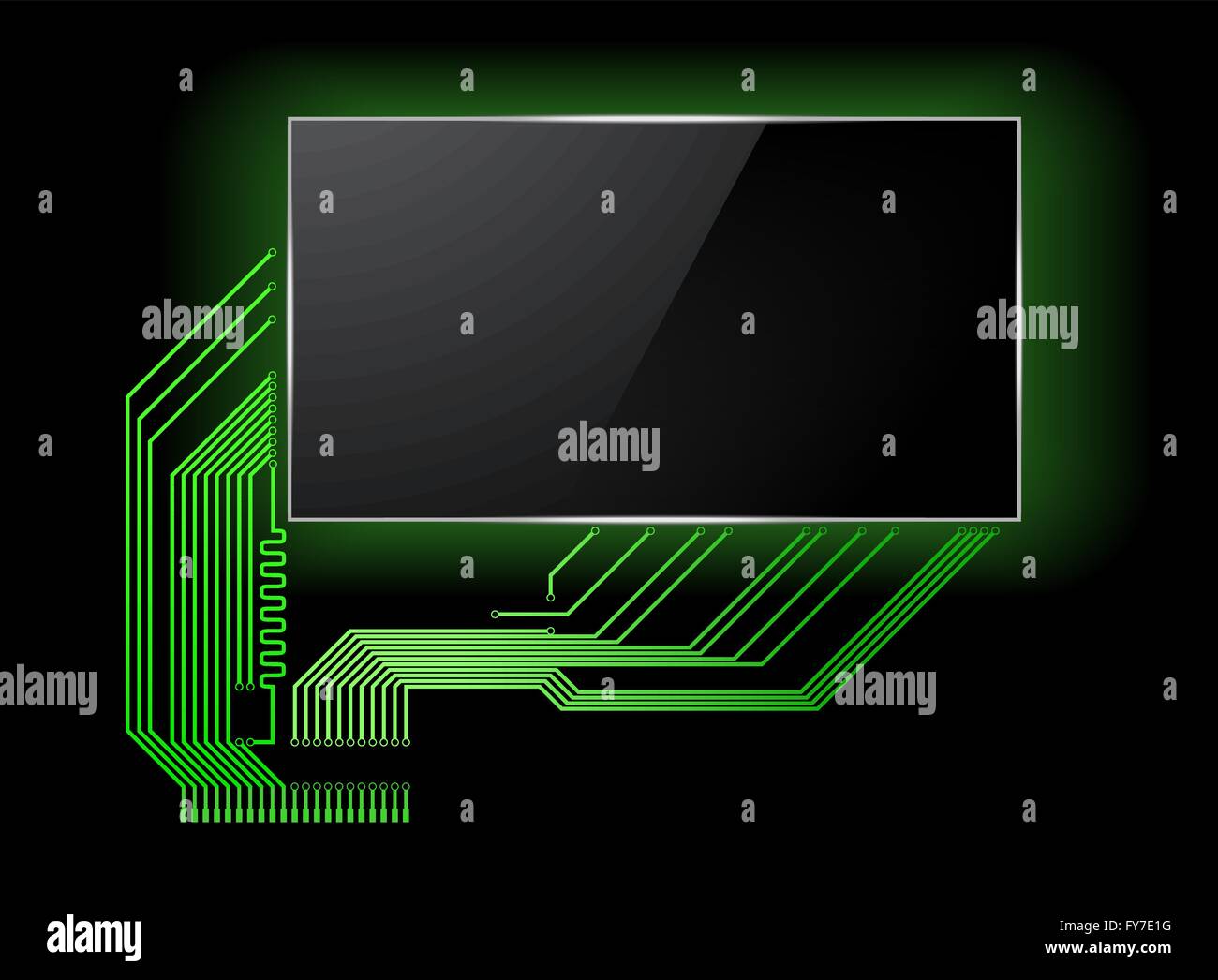 Circuit board with screen Stock Vector Image & Art - Alamy