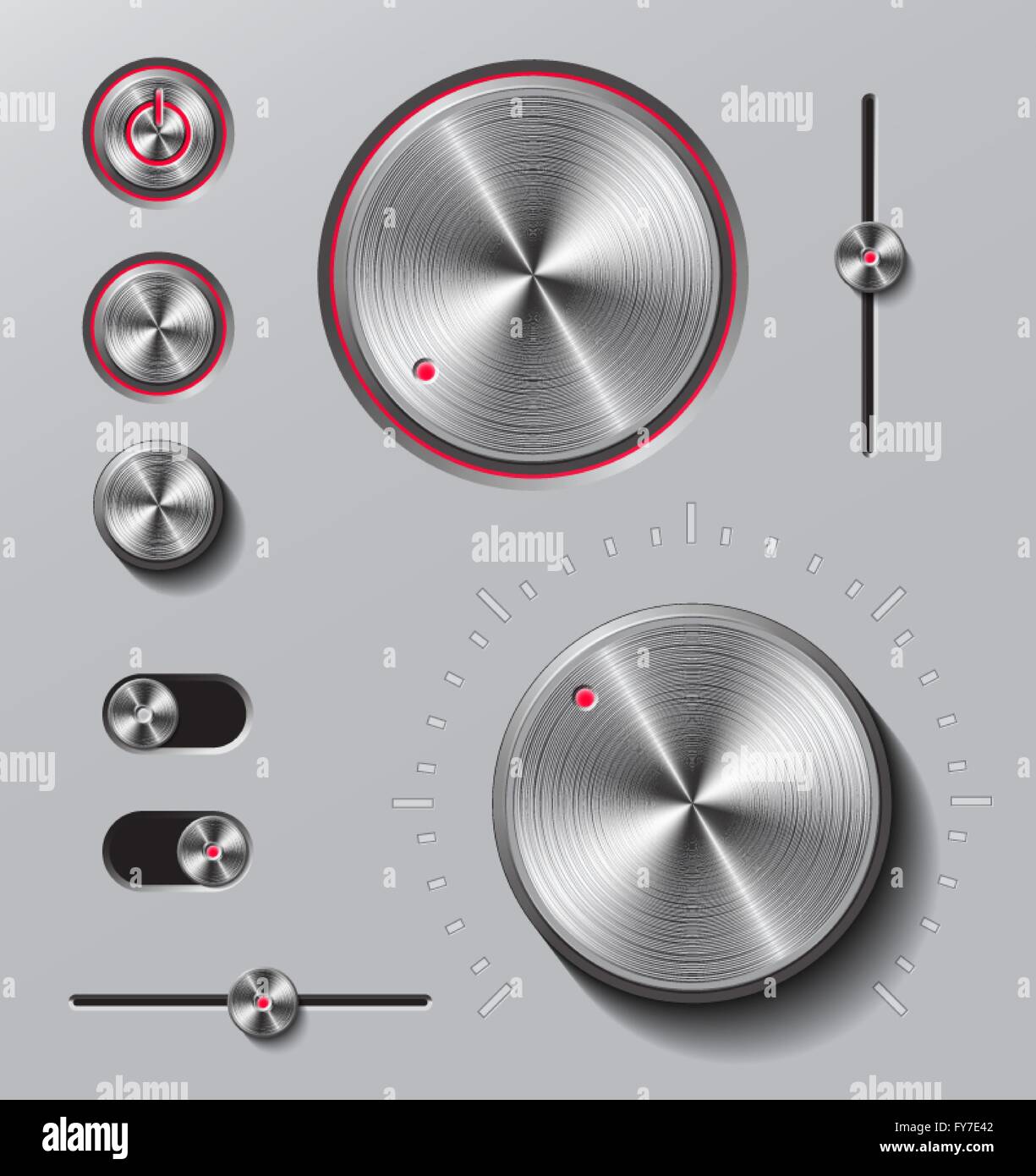 Control panel with dials Stock Vector Images - Alamy