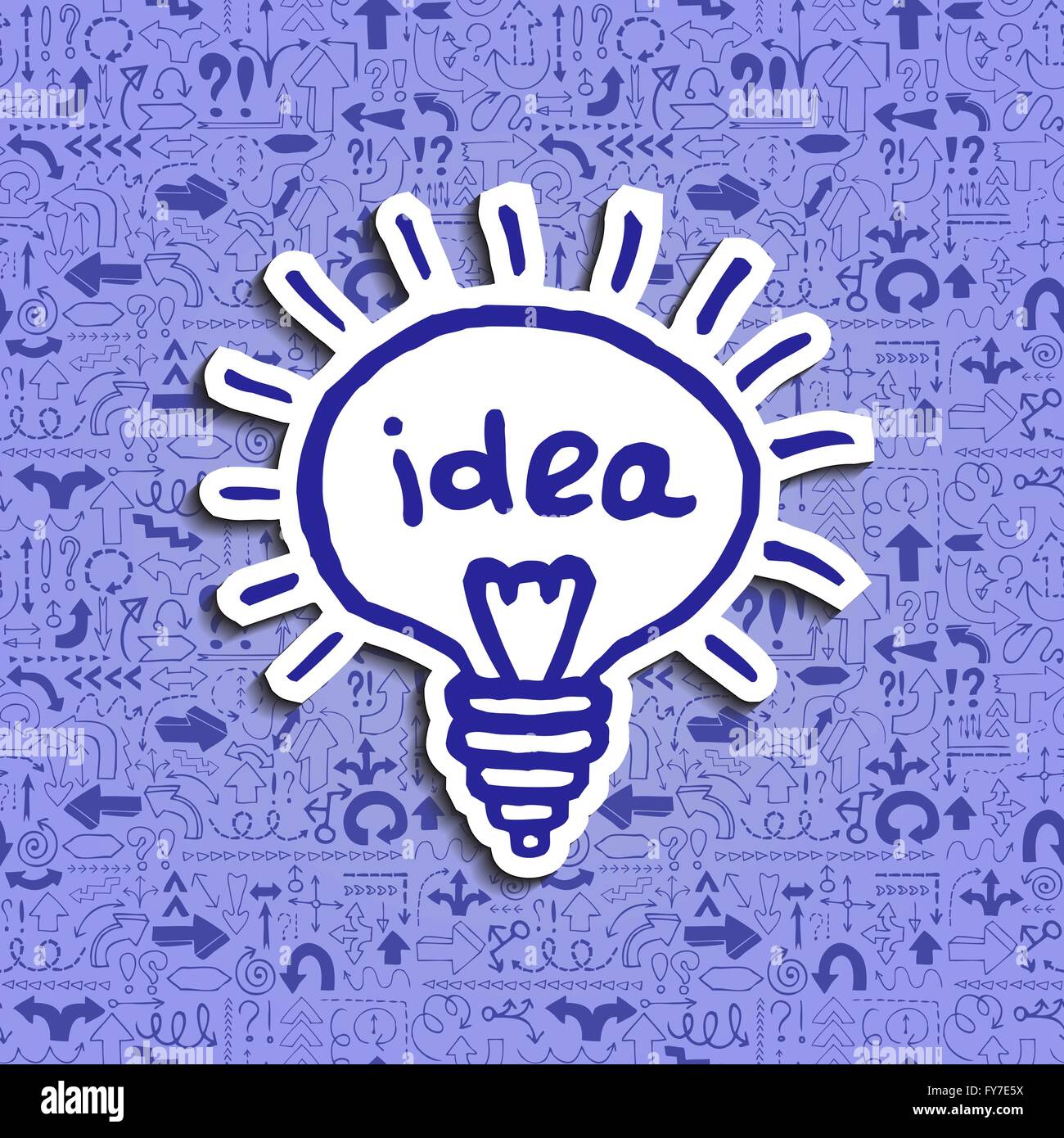 Light bulb icon on arrow filled background Stock Vector Image & Art - Alamy