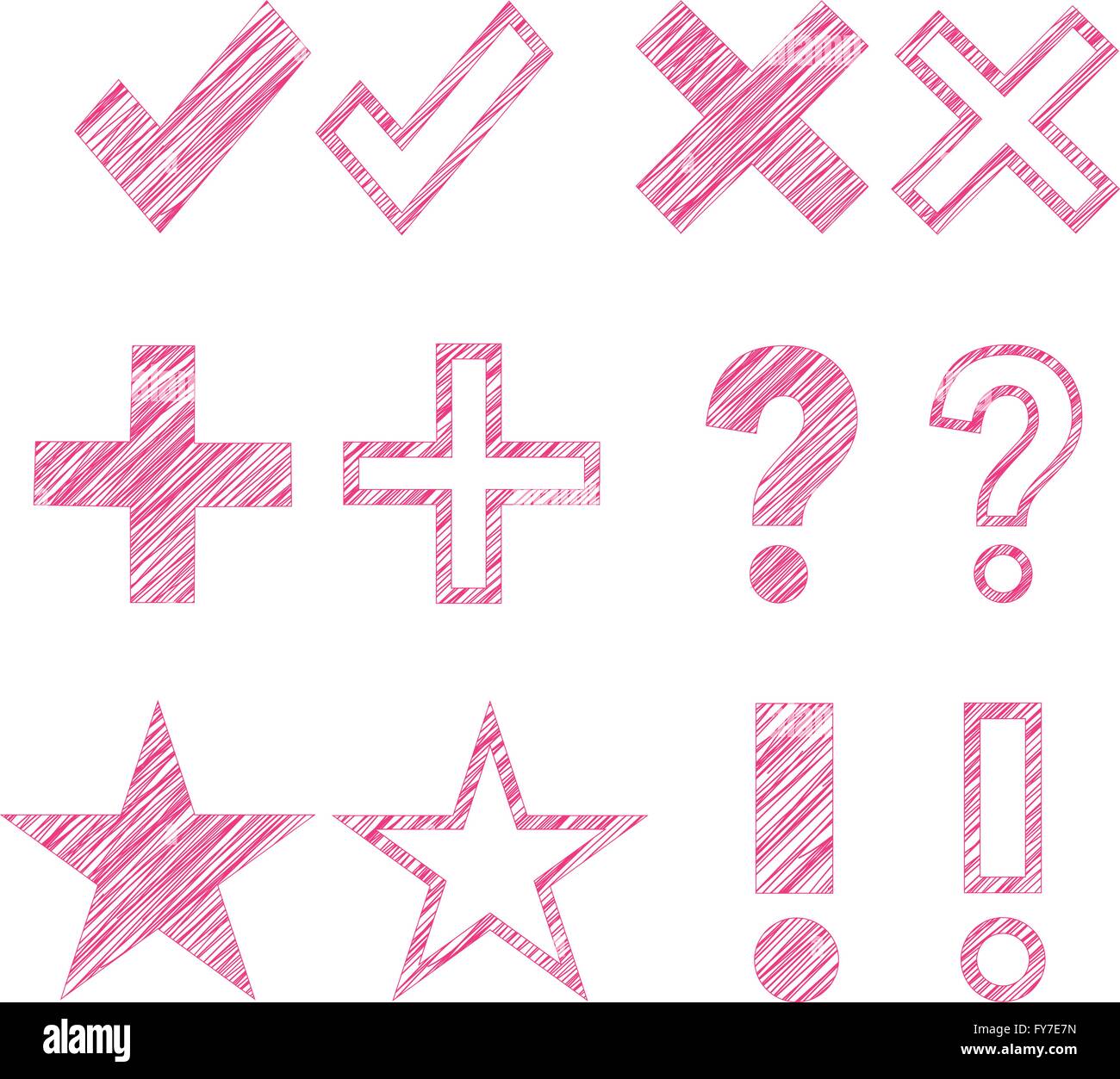 Hand drawn symbols Stock Vector Image & Art - Alamy