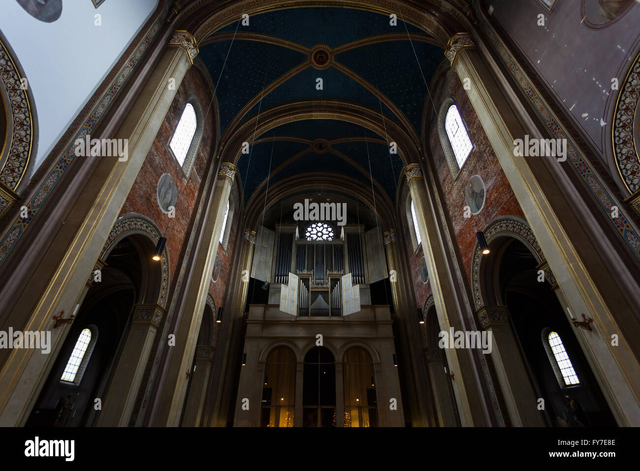 Interior of the Catholic Parish and University Church St. Louis, the ...
