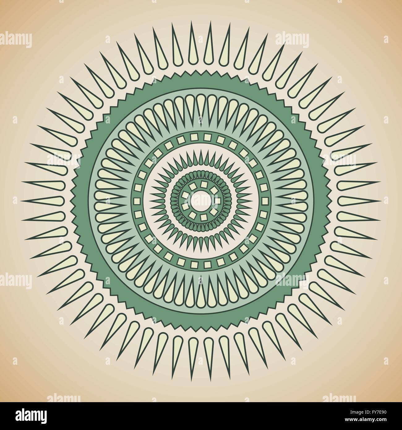 Green and beige tribal circle design Stock Vector Image & Art - Alamy