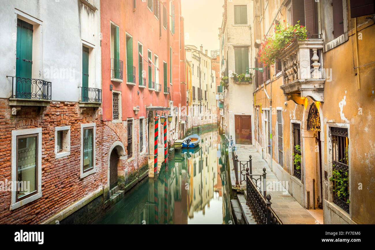 Venice water street hi-res stock photography and images - Alamy