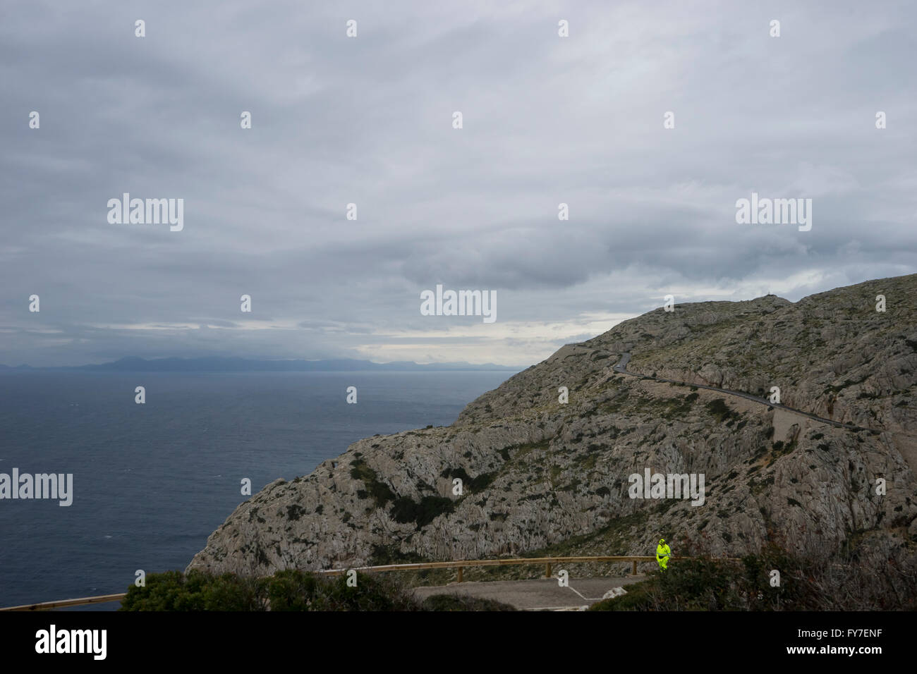 cliffs in Formentor, region north of the island of Mallorca in Spain ...