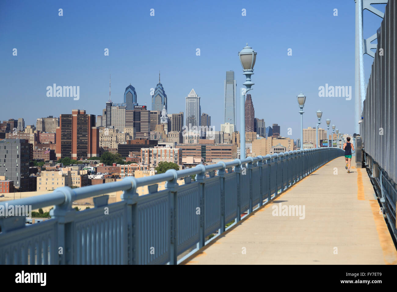 Skyline from Benjamin Franklin Bridge, Philadelphia, Philadelphia ...