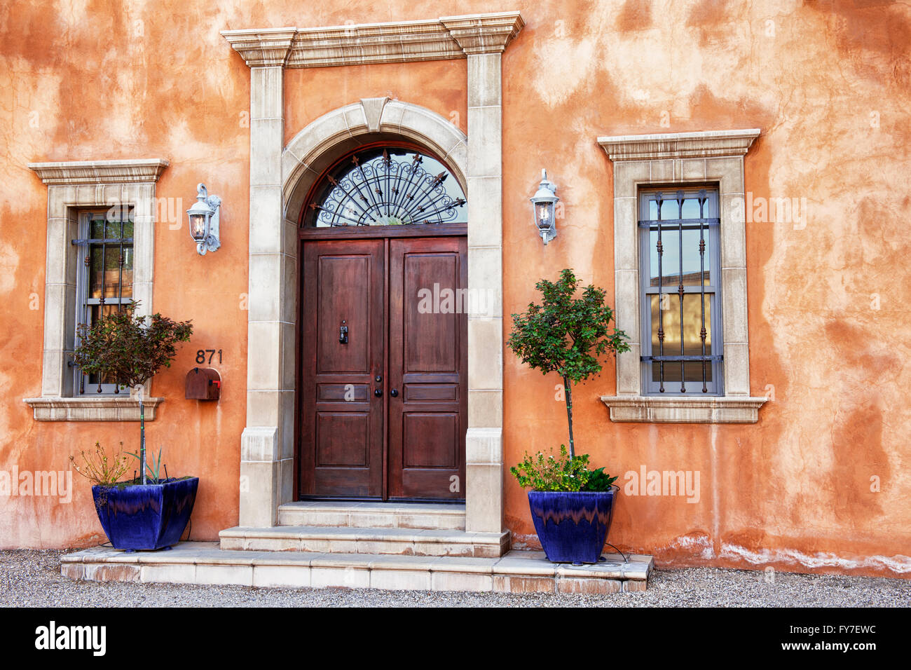 Colorful architecture including doorways and adobe homes makeup much of ...