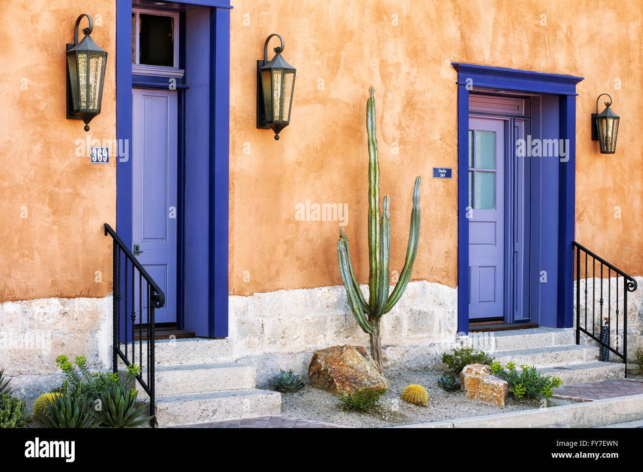 Colorful architecture including doorways and adobe homes makeup much of ...