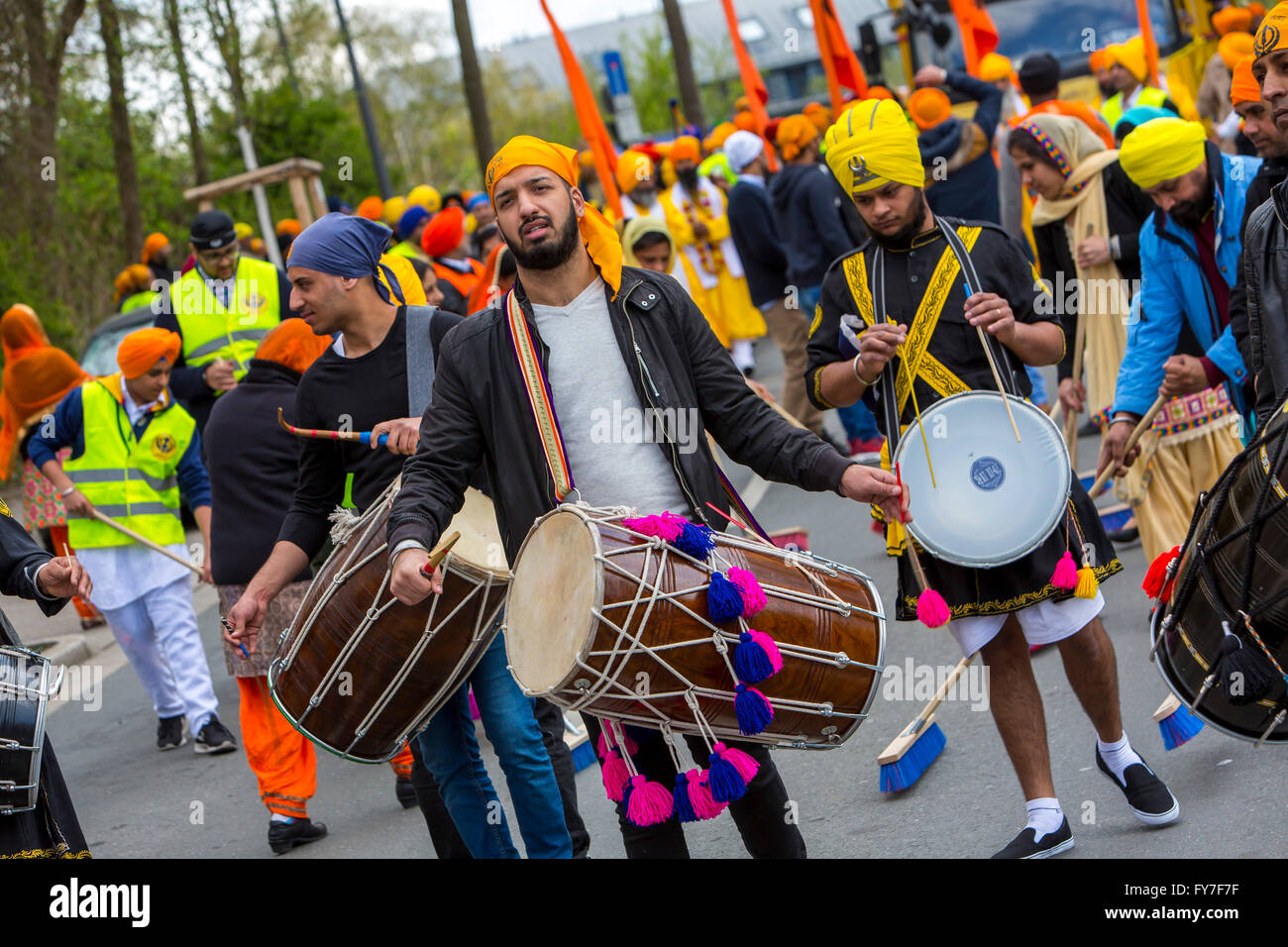Procession of the Sikh community, called Nagar Kirtan , in Essen ...