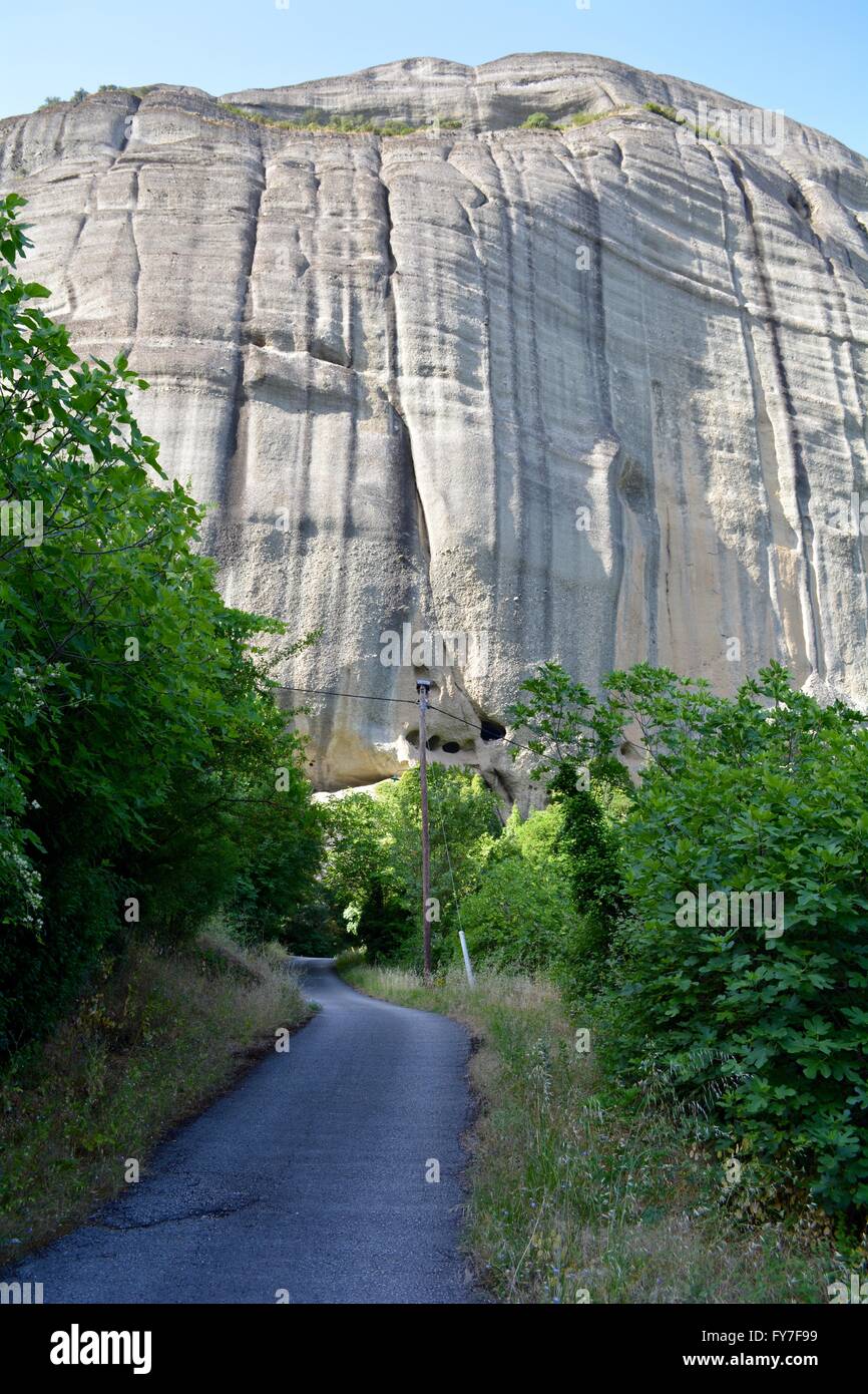 Huge rock monoliths in meteora in central greece Stock Photo - Alamy