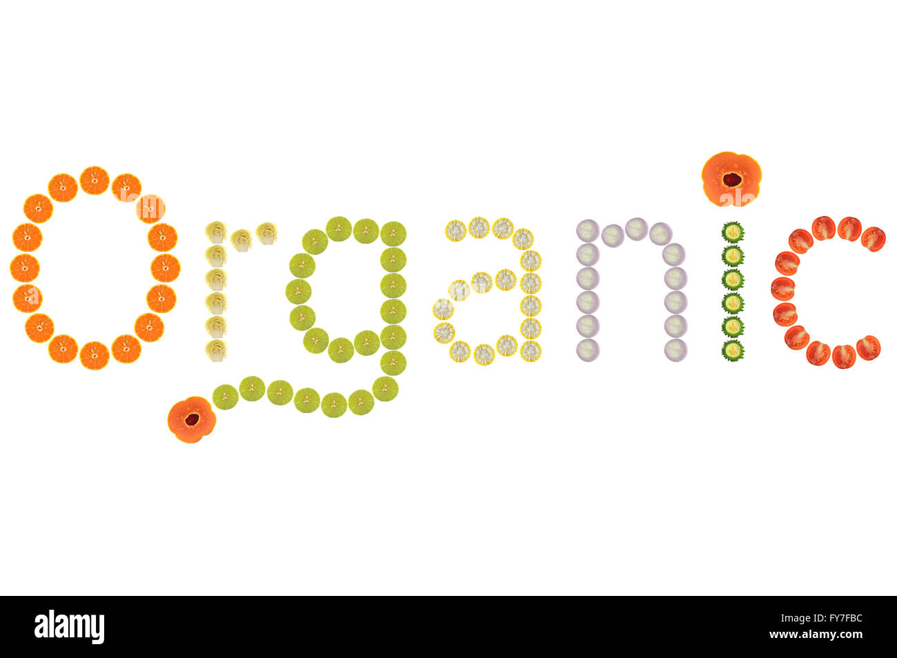 Organic word on white background Stock Photo - Alamy