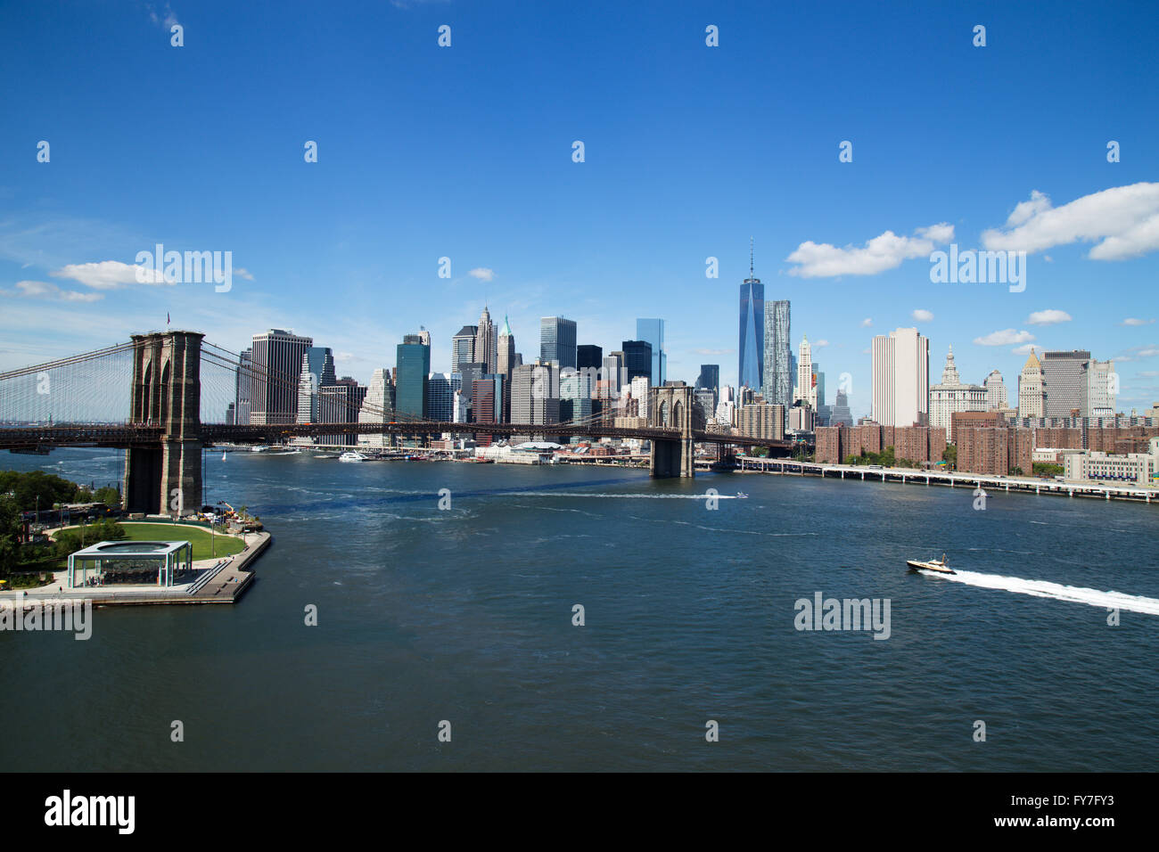 Aerial view downtown brooklyn skyline hi-res stock photography and ...