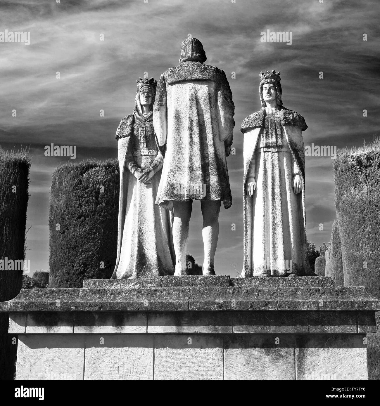 Statues of the Catholic Monarchs (Ferdinand and Isabella) and ...