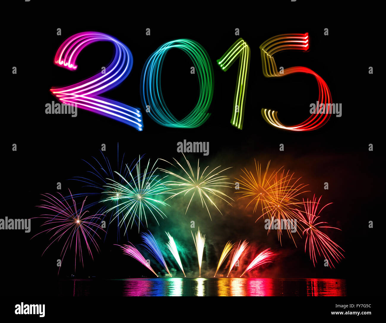 Green yellow sparkling fireworks hi-res stock photography and images ...