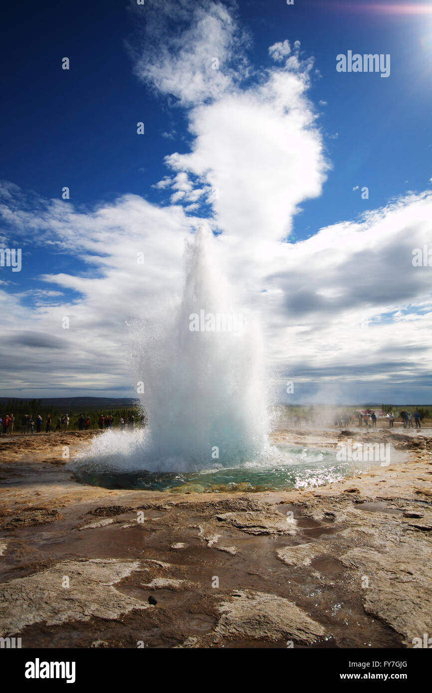 Strokkur Geysir eruption, Iceland Stock Photo - Alamy