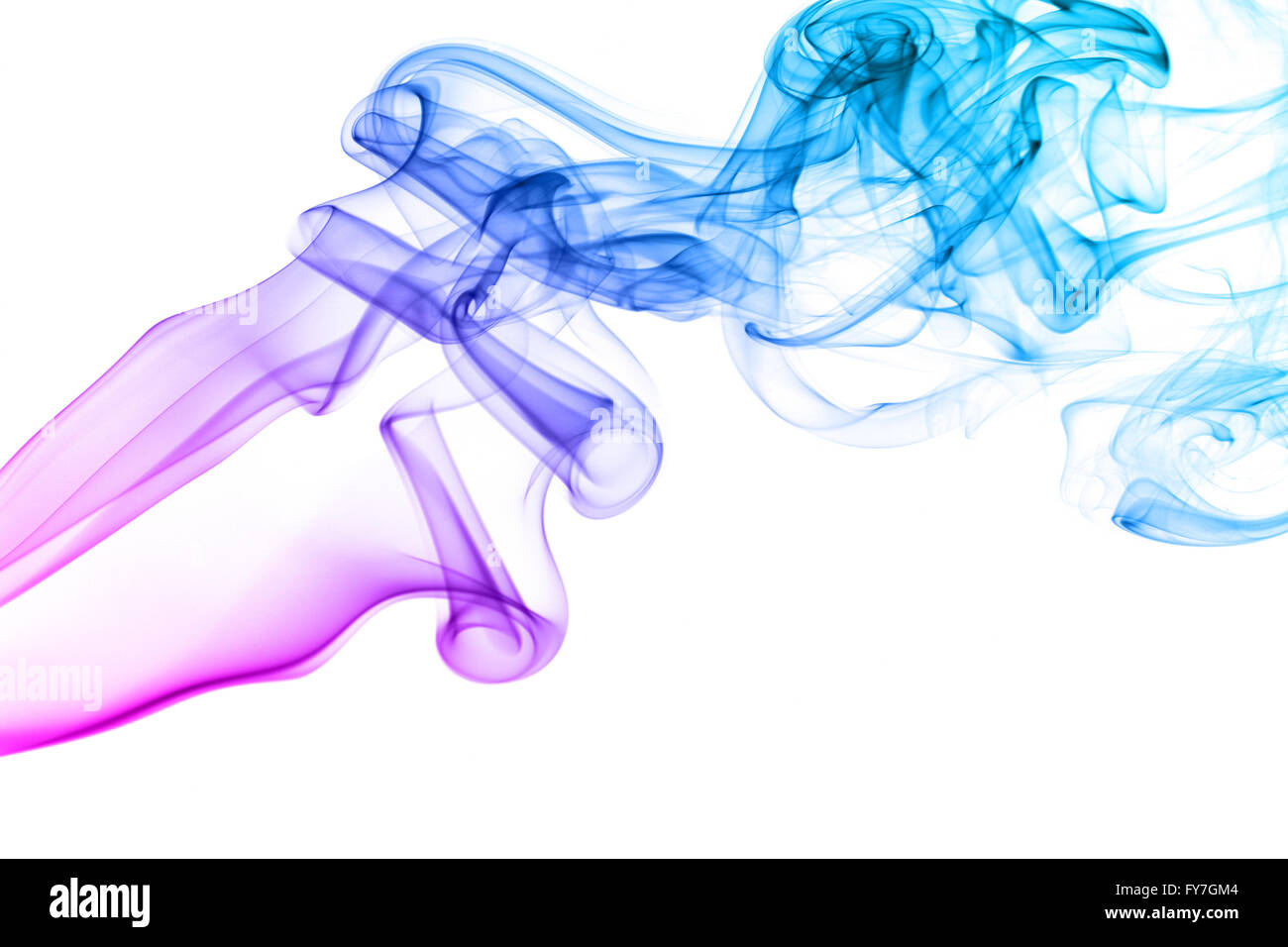 Colored smoke isolated on white background Stock Photo - Alamy