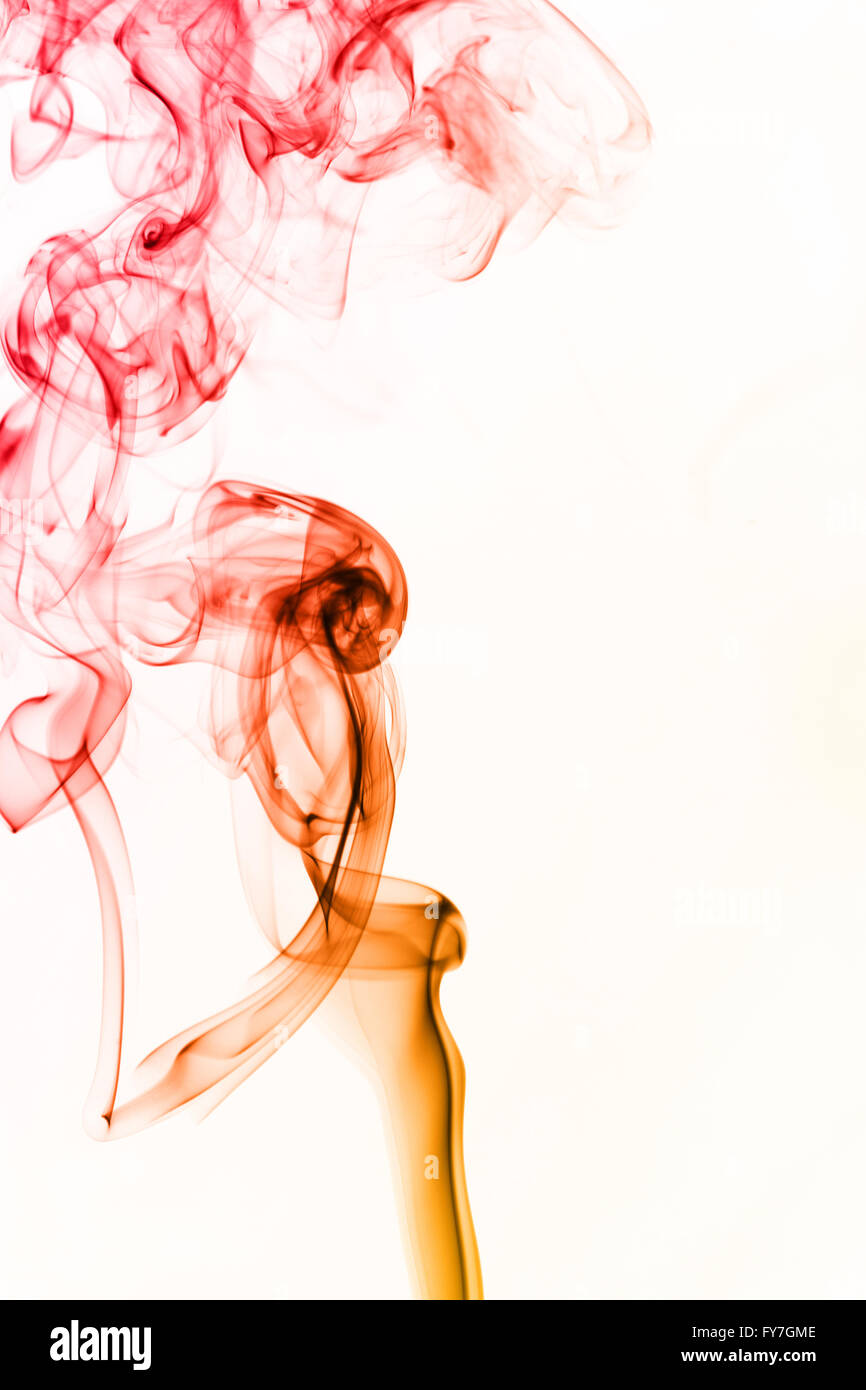 Colored smoke isolated on white Stock Photo - Alamy