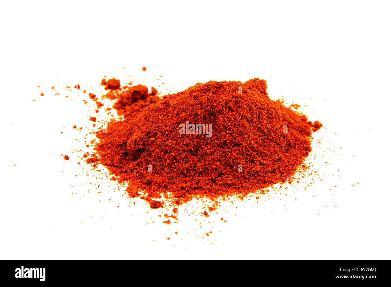 Red pepper spice isolated on white background Stock Photo - Alamy