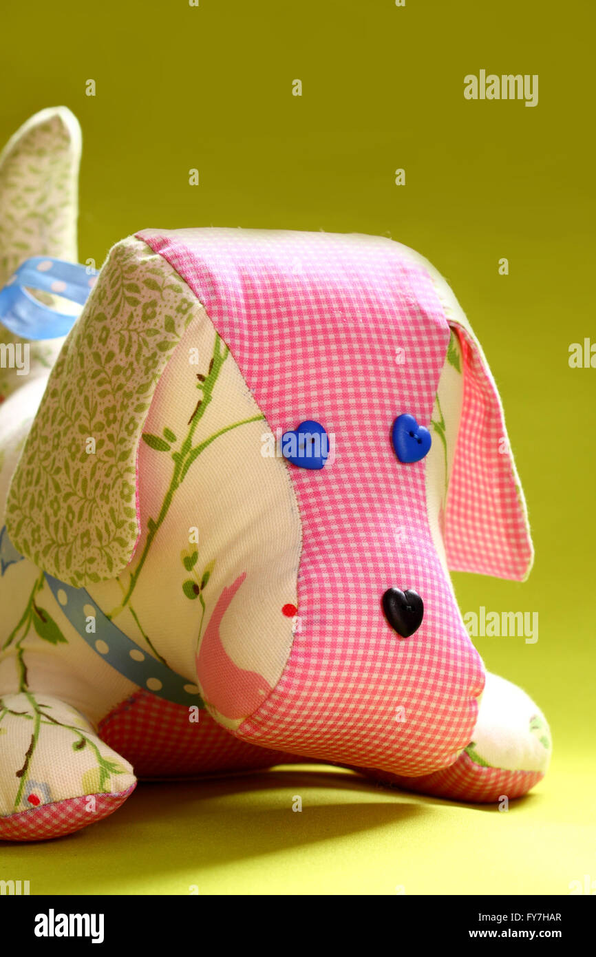 Patchwork dog toy homemade Stock Photo - Alamy