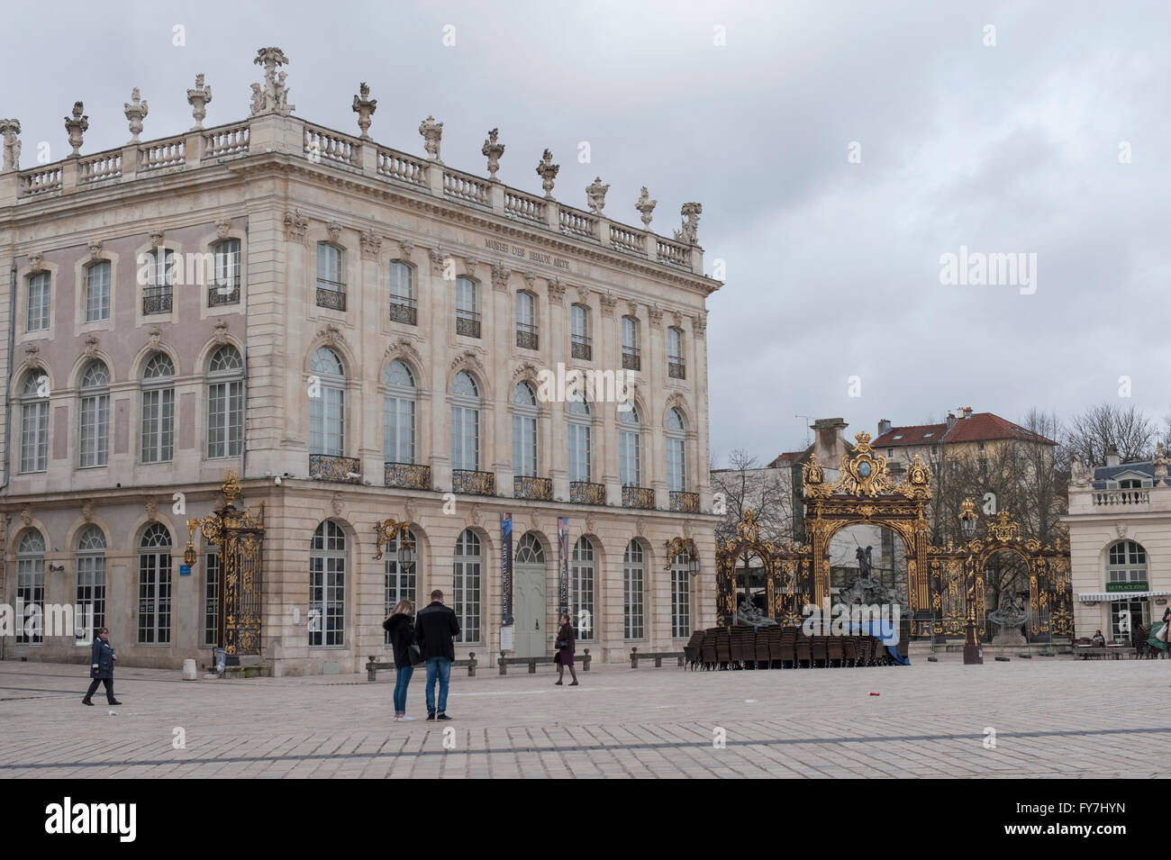 The Musée des baux Arts on Place Stanislas in Nancy, Lorraine, France ...