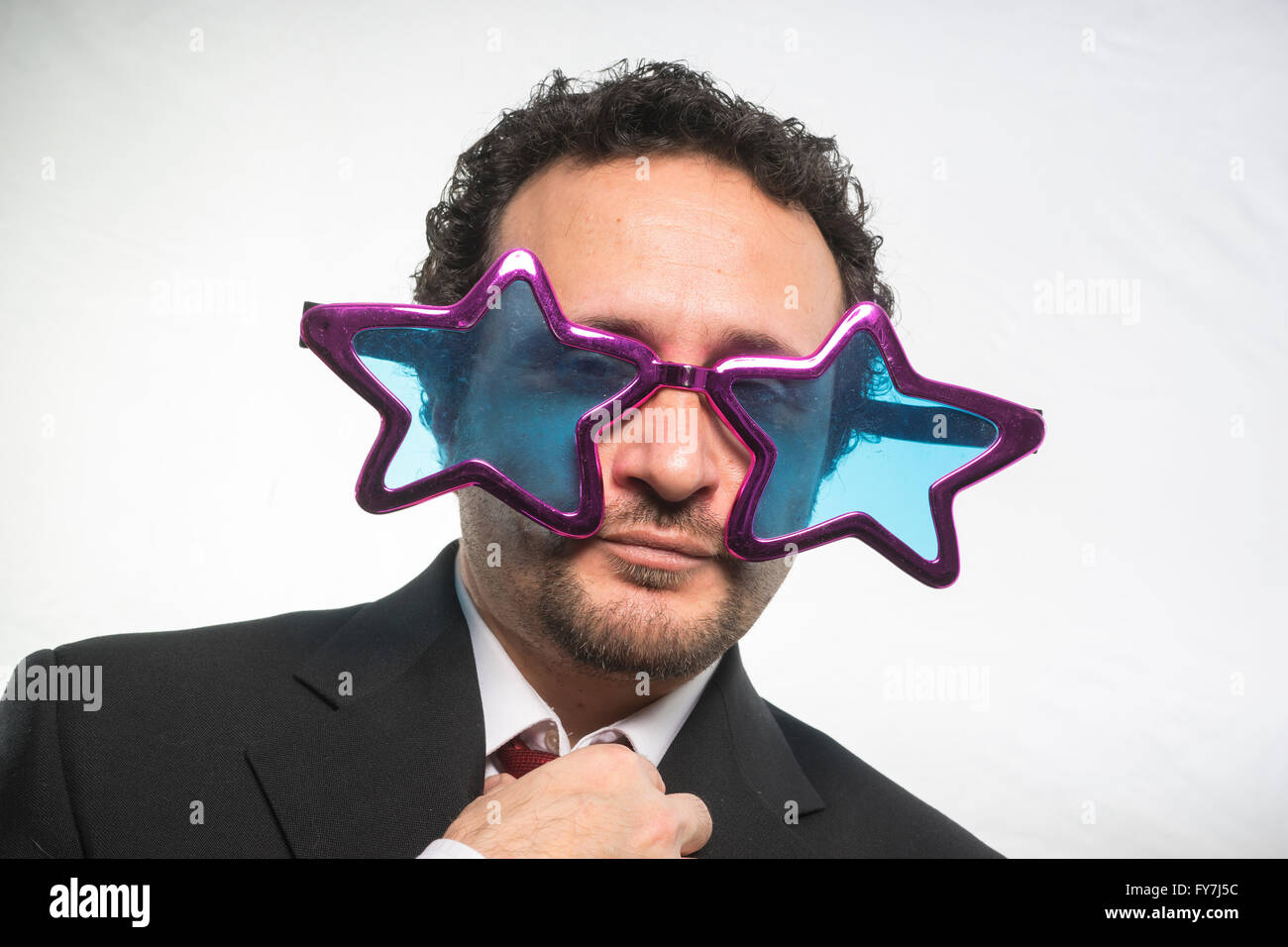 famous, businessman with glasses stars, crazy and funny achiever Stock ...