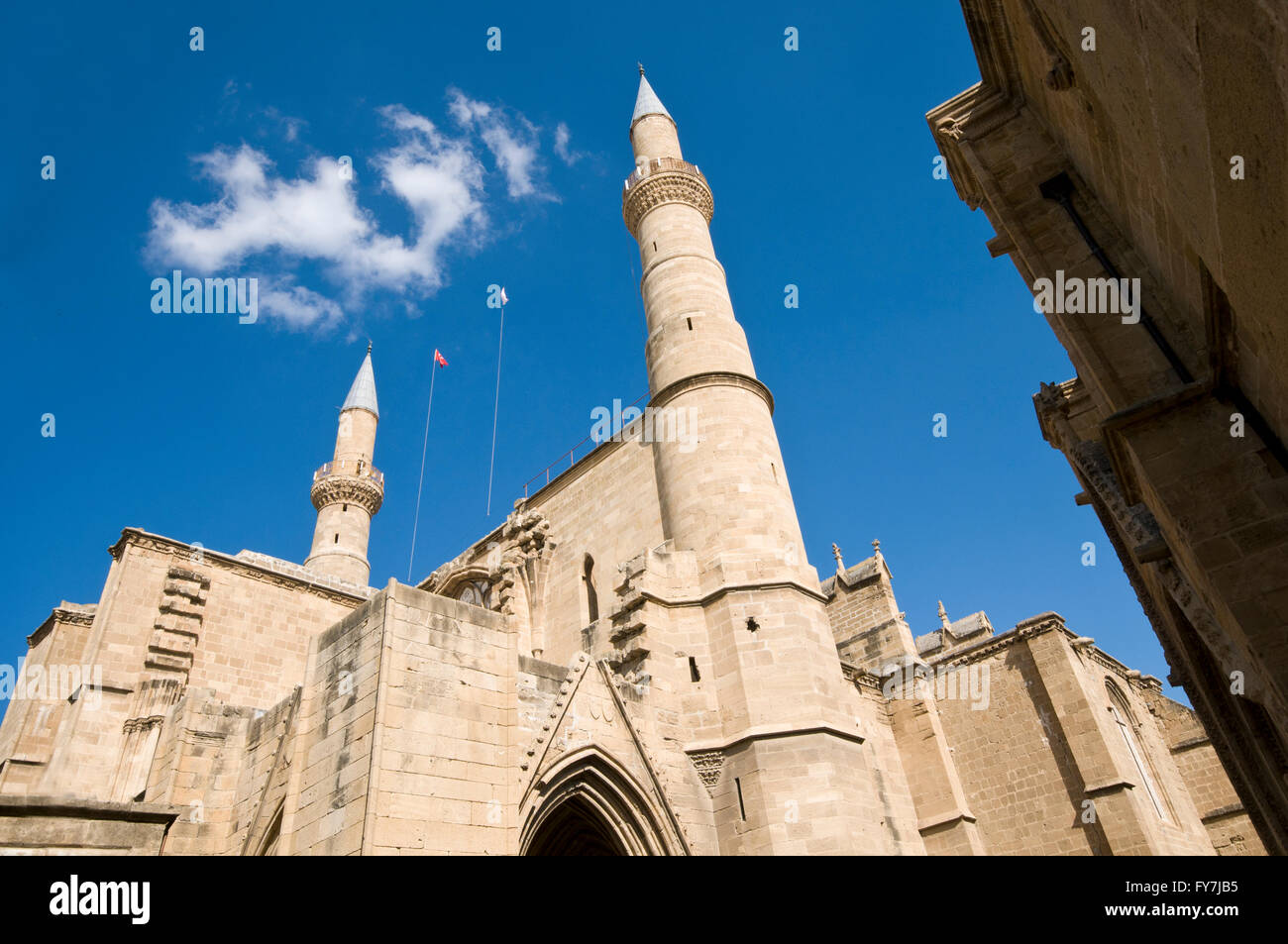 Catholic cathedral of Ayia Sofia, Selimiye Mosque, in old Nicosia town ...