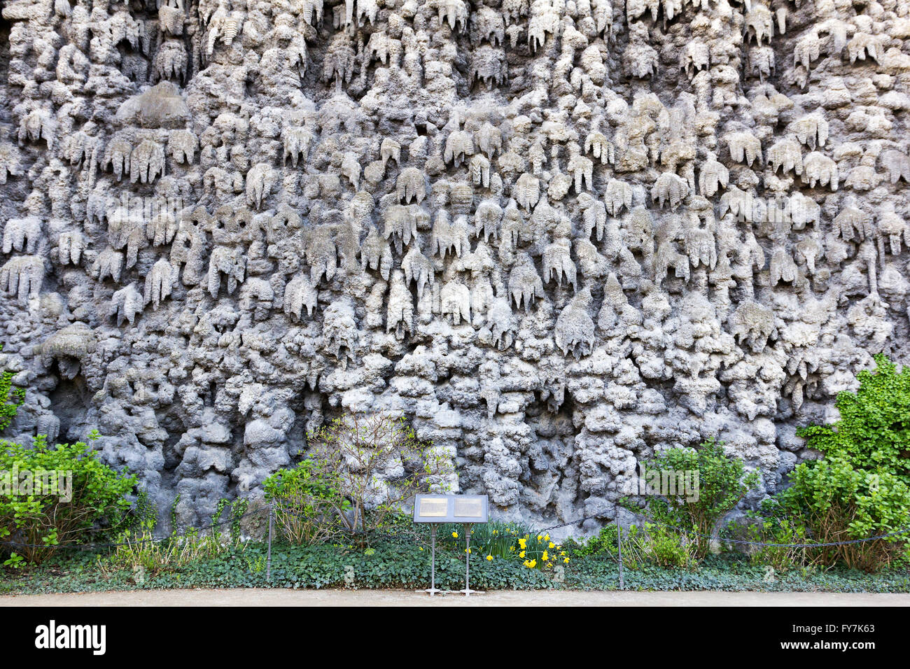 PRAGUE, CZECH REPUBLIC - APRIL 21, 2016: The Grotto, a dripstone wall ...