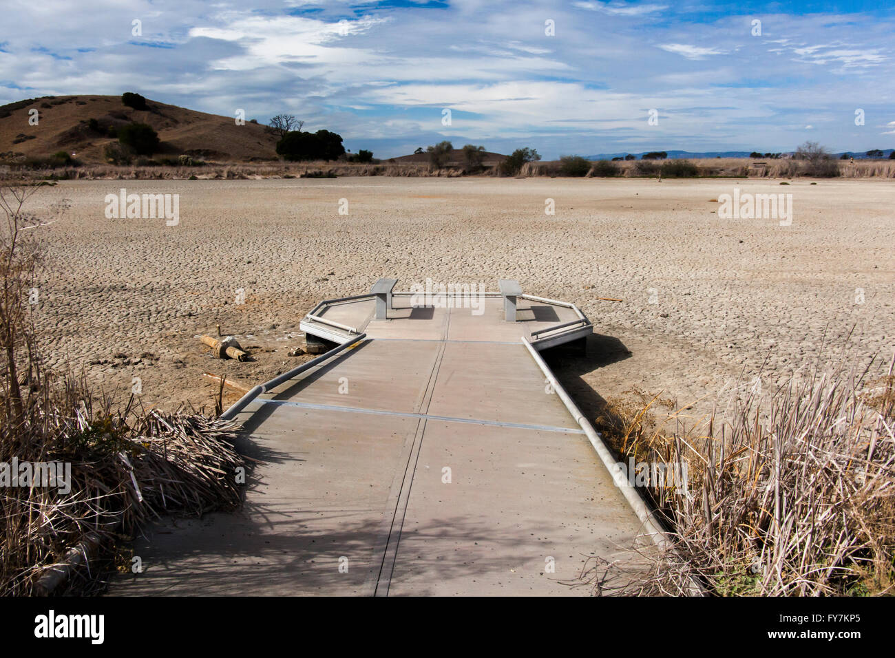 October 2014 - An observation deck meant to float on water at a wetland ...