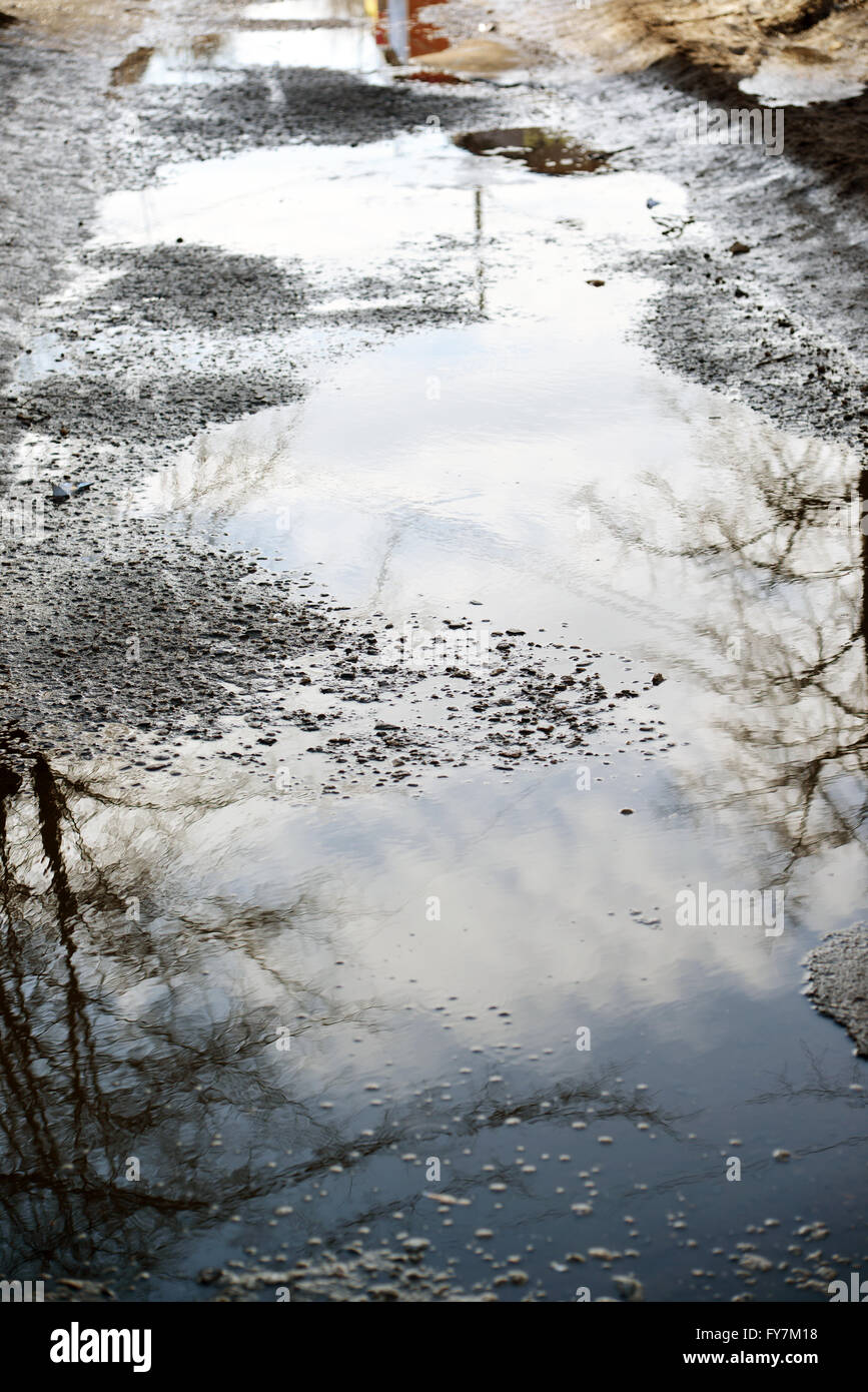 Holes on asphalt road hi-res stock photography and images - Alamy