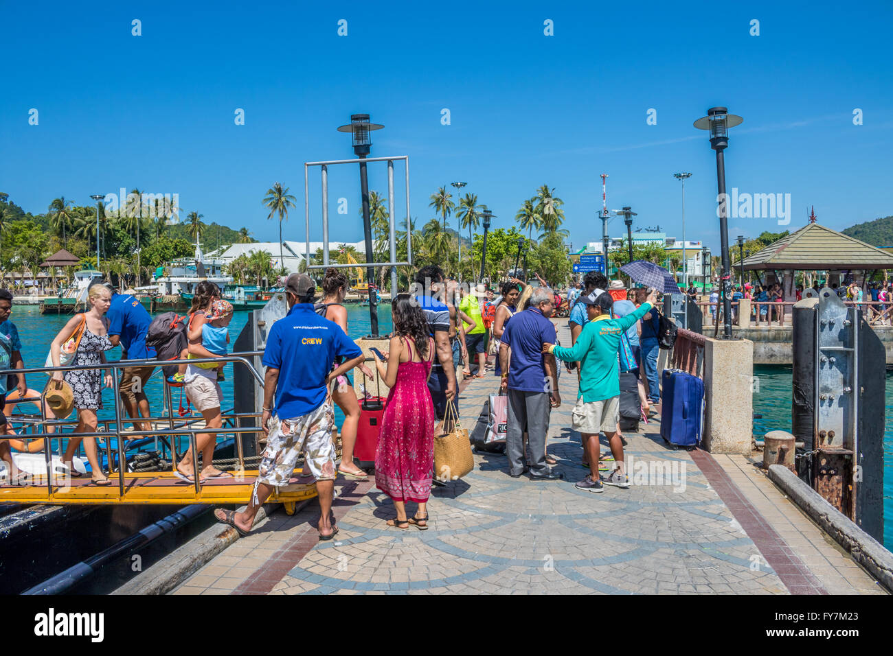 Thailand Krabi Koh Phi Phi Don Ao Tonsai pier Stock Photo - Alamy
